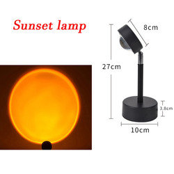 Rainbow Sunset Projector Atmosphere Night Light Coffee Shop Projection Lights Children Bedroom Cute Night sunset project