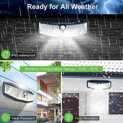 308 LED Solar Light Outdoor Solar Lamp with Motion Sensor Light SunLight 3 Modes Street Lamp LED Spotlight for Garden Decoration