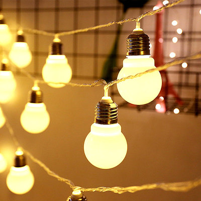 Battery LED string light Outdoor Warm White Fairy Lights Garland G50 Bulbs Garden Patio Wedding Christmas Decoration Lighting